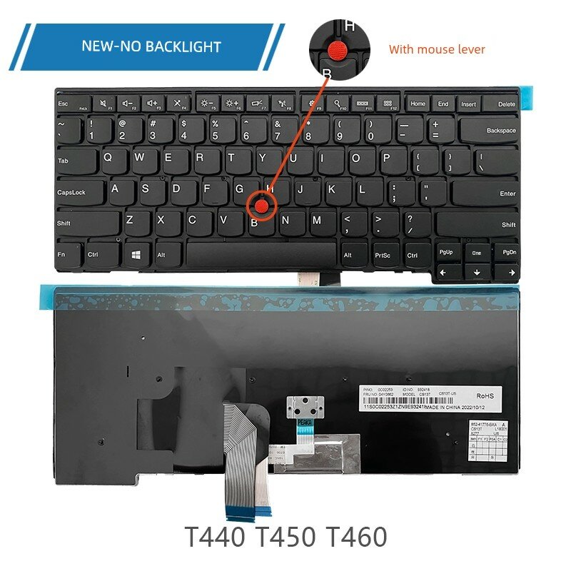 Подходит для клавиатуры ноутбуков Thinkpad13, Lenovo T460S, T470S, T460, T470P, T480, S2. T460 без подсветки
