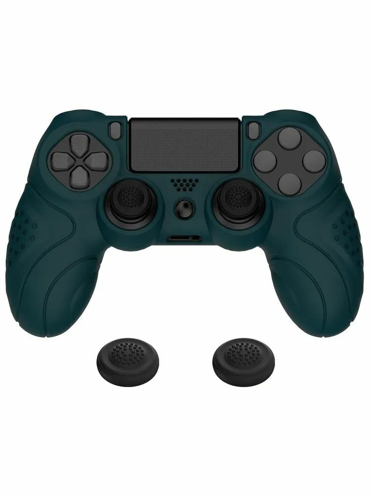 Силиконовый Чехол Guardian для Контроллера PS4, Противоскользящий Racing Green, Совместим с PS4 Slim/Pro