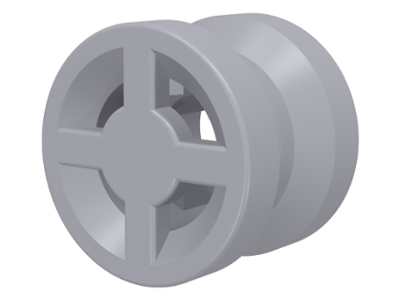 Wheel 8mm D. x 6mm, 4624 Light Bluish Gray N
