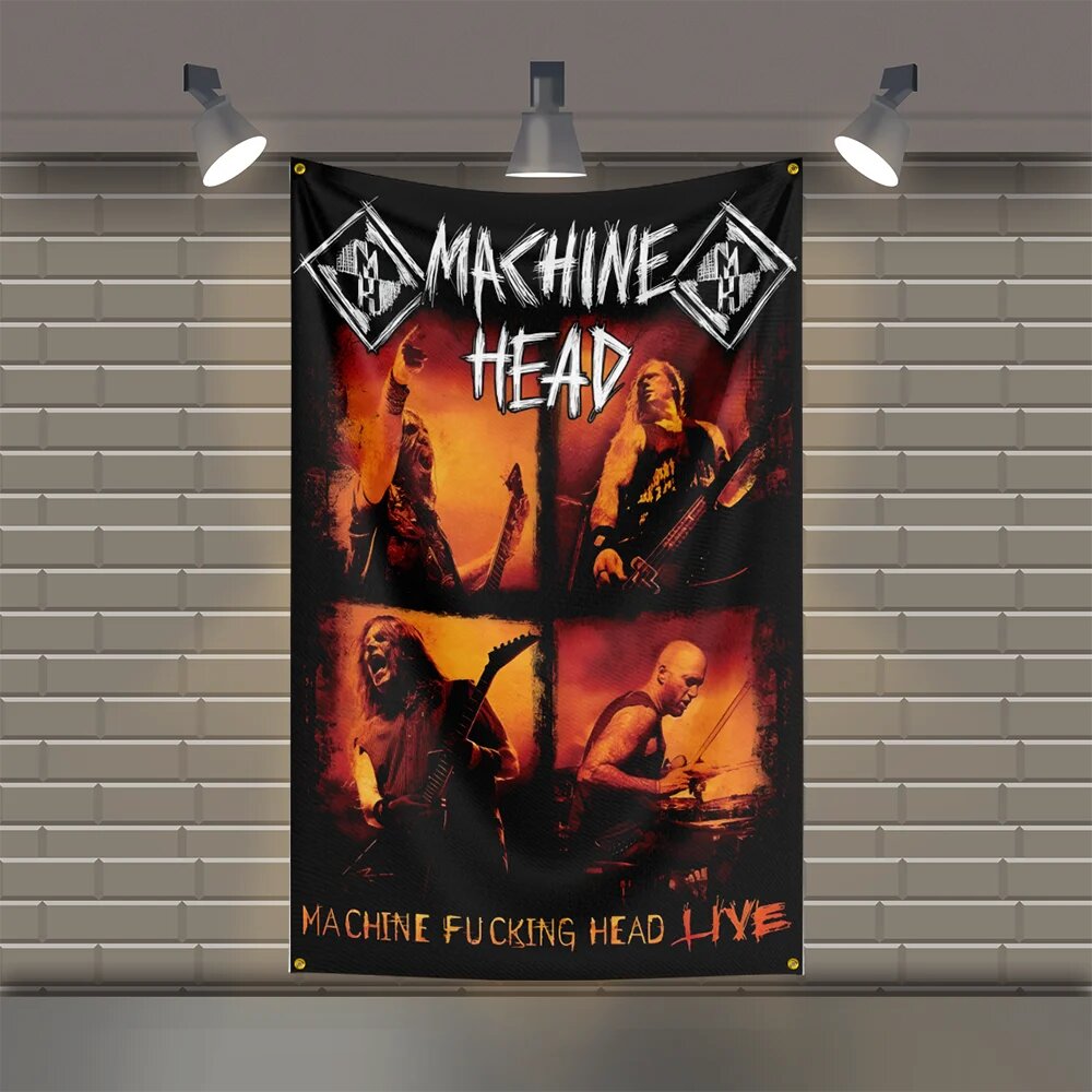 Флаг M-Machine H-Heads 3х5 футов полиэстер Черный, 90 x 150cm, ZH4511