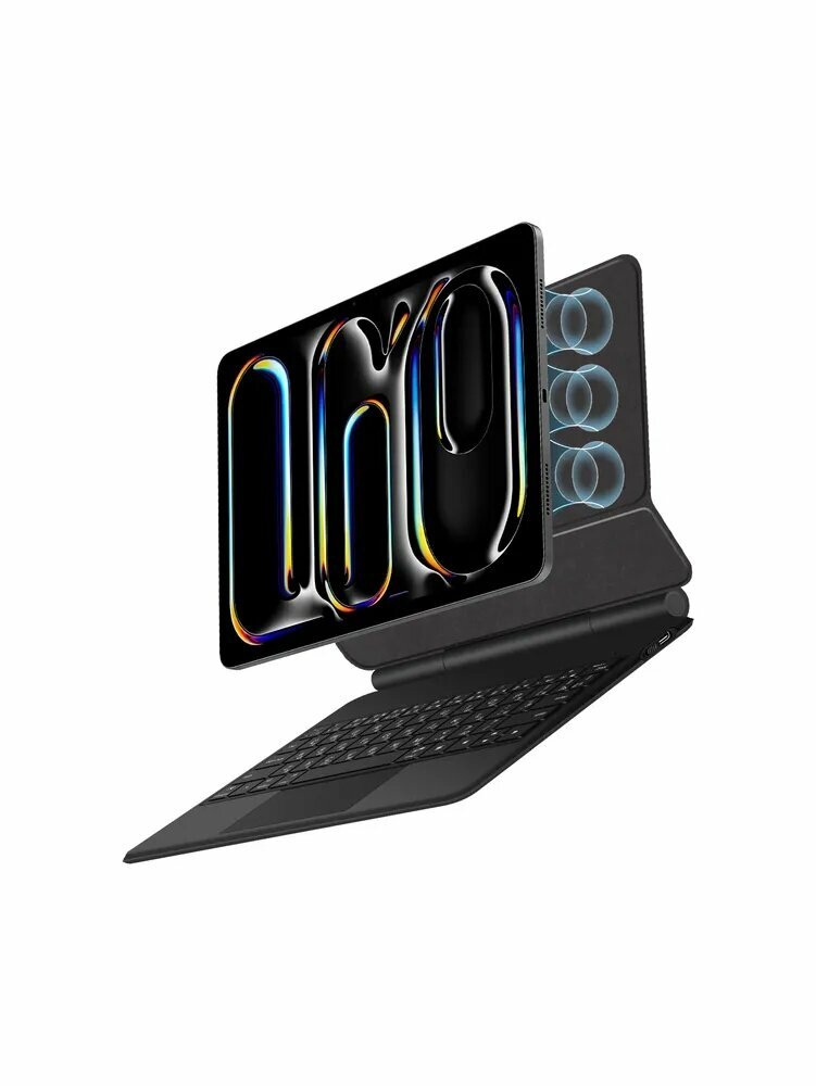 Чехол-клавиатура для iPad Pro 11 M4 M5 (2024-2025) Pro11 11" Magic Keyboard RU Черная