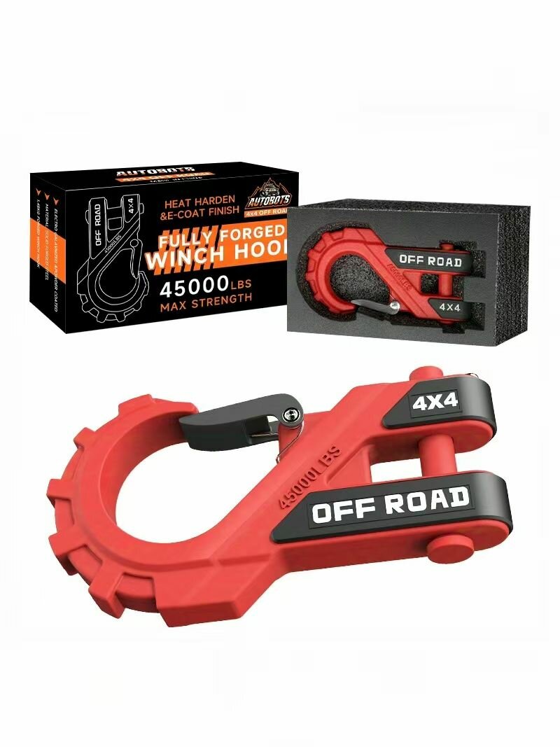 Крюк лебедки для синтетического троса 45,000 lbs, Крюк для ATV, UTV