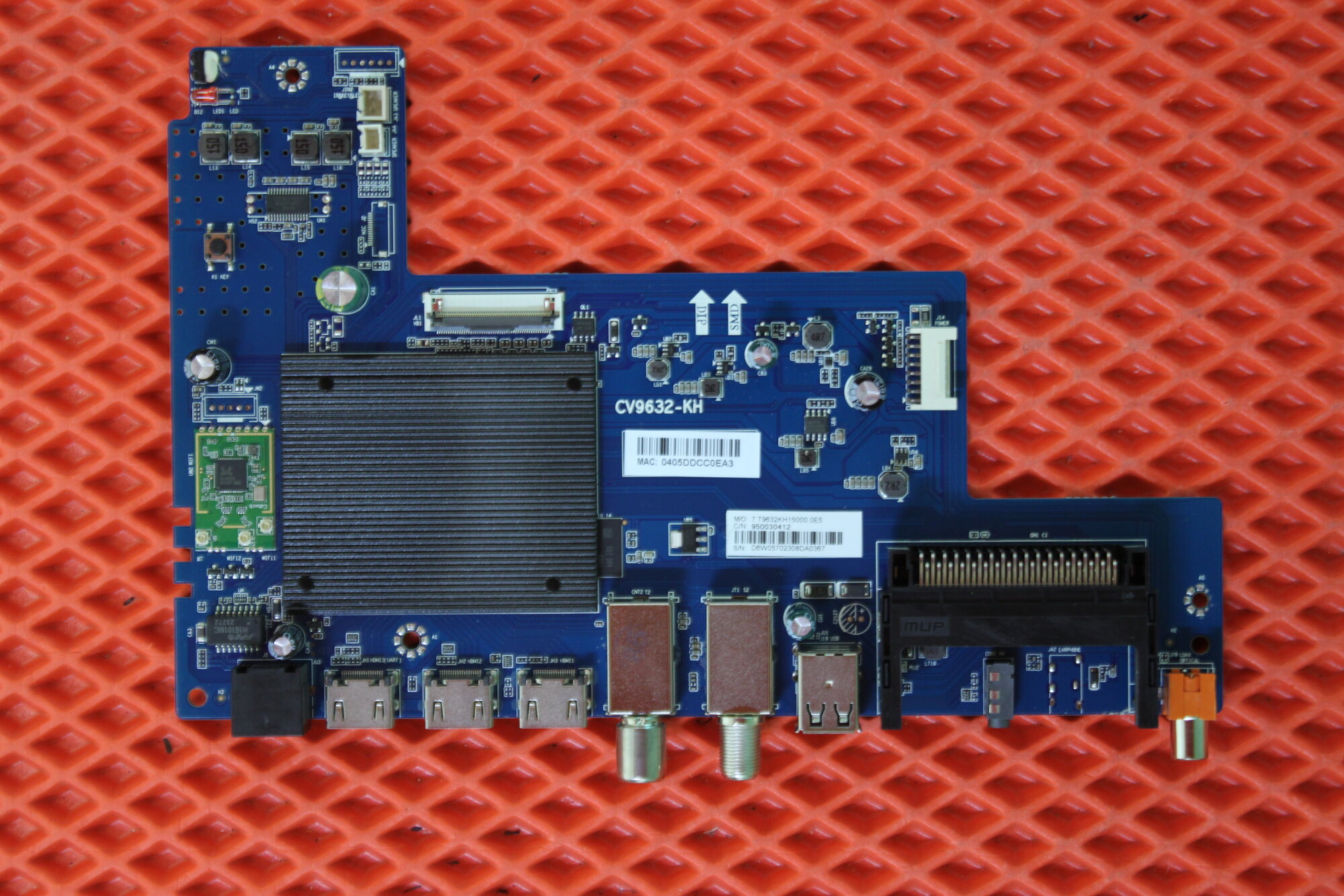 Основная плата (MAIN) CV9632-KH для телевизора HYUNDAI H-LED55BU7003 в надёжной упаковке