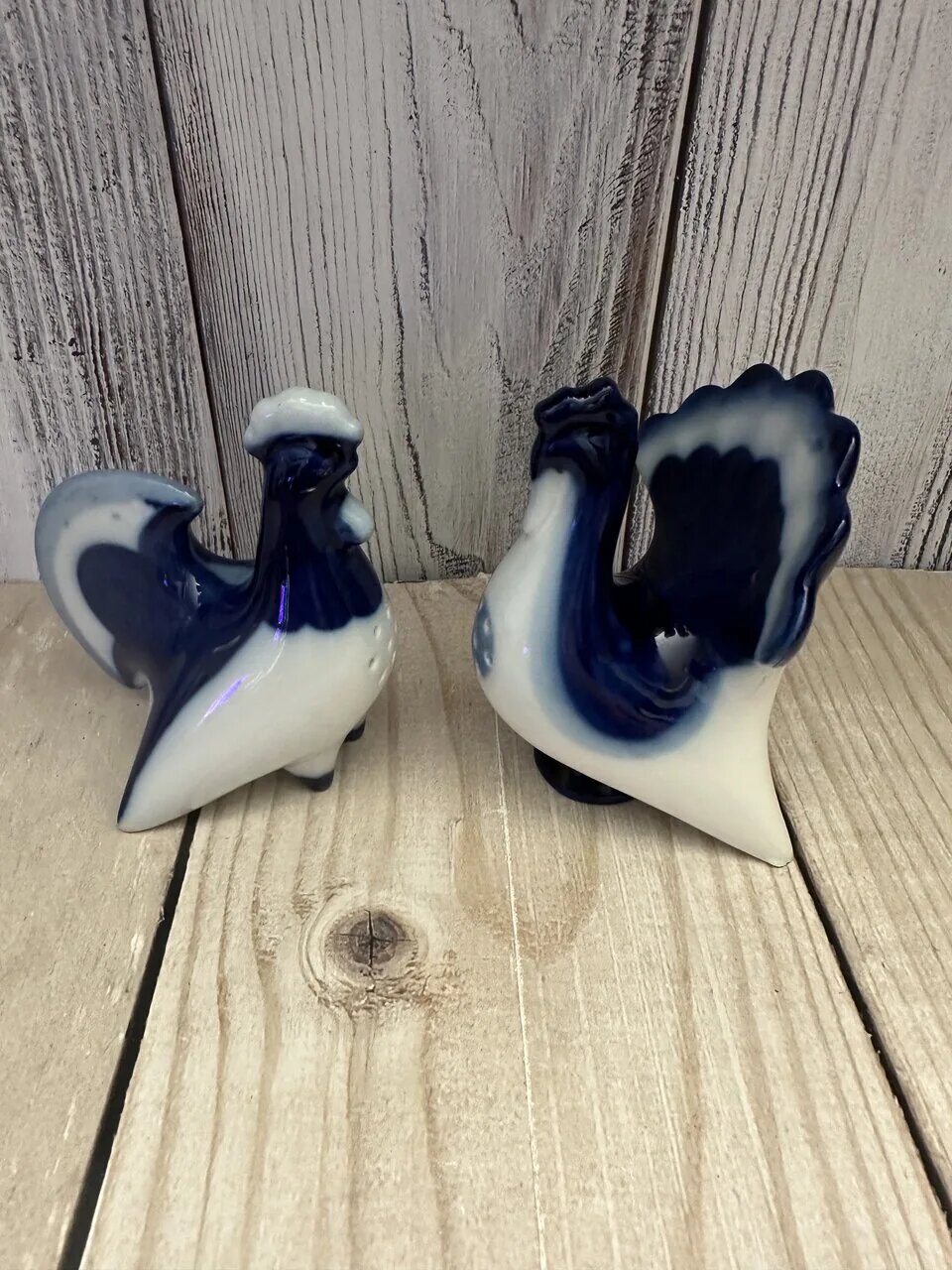 Статуэтка перечница и солонка фарфор ЛфЗ 1960 годы коллекционные