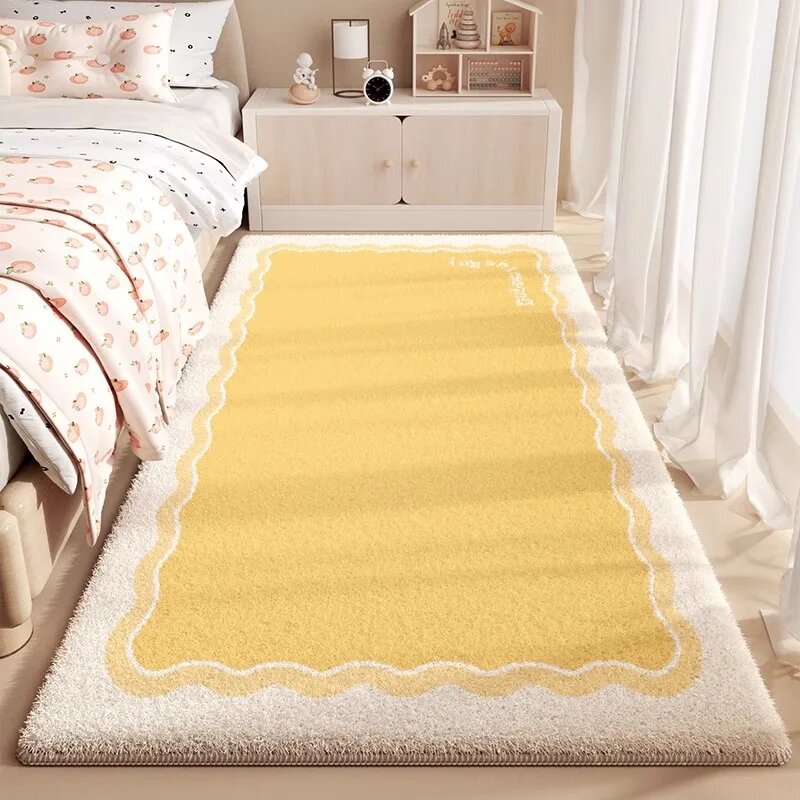 Пушистый ковер Alfombra 100% полиэстер Светло-желтый, 60x150cm(23x59inch), QM2184-YD-8