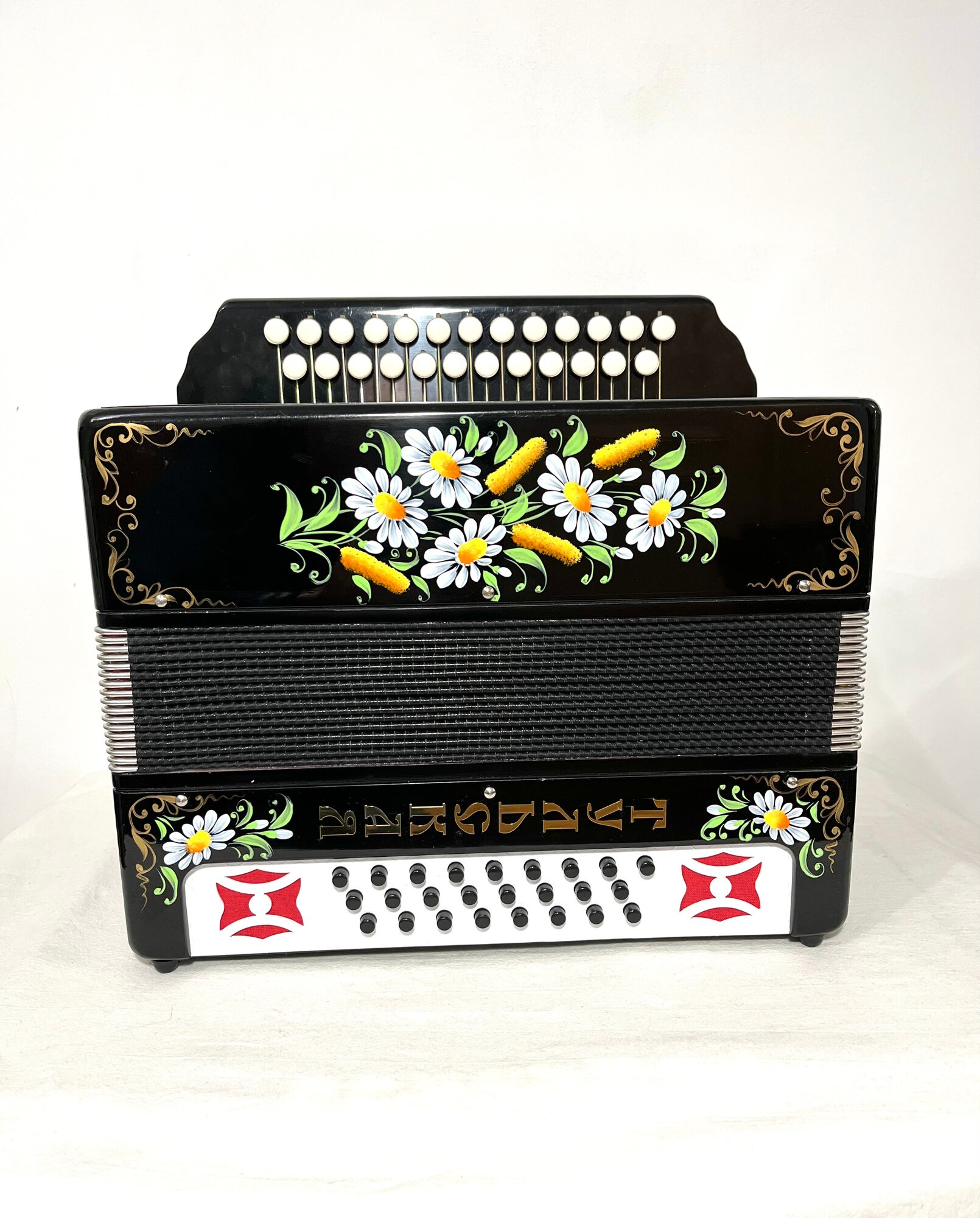 Гармонь "Тульская 301М" черная, До мажор, Тульская гармонь