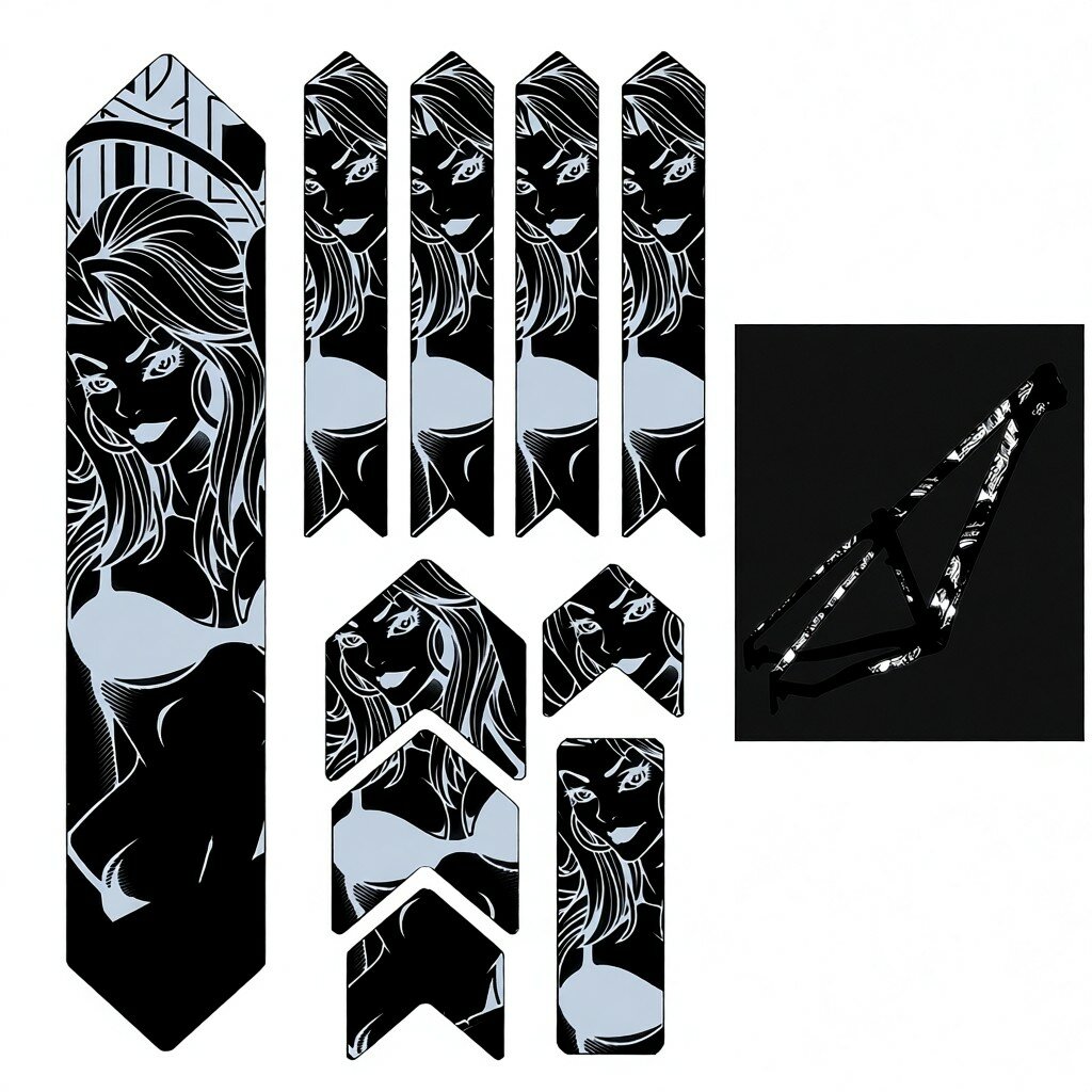 Reflective Bike Frame Stickers Mountain Bike Scratch Frame Protector Removable Sticker Road Bicycle Frame Adhesive Guard Cover Type 1 Type 2 Type 3 PVC 35g 100g 1 Set of Sticker