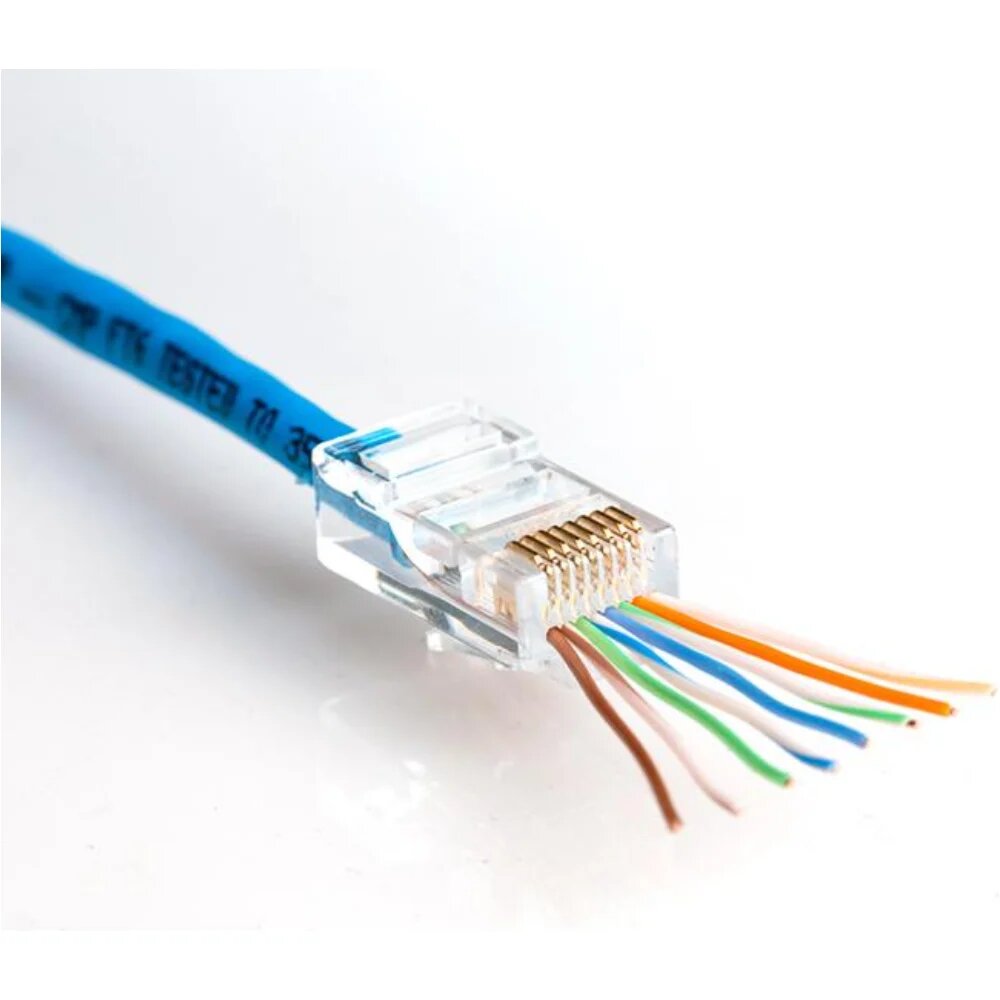 Проходной коннектор Ripo rj-45 (8p8c) cat.5e, универсальные ножи 003-400034