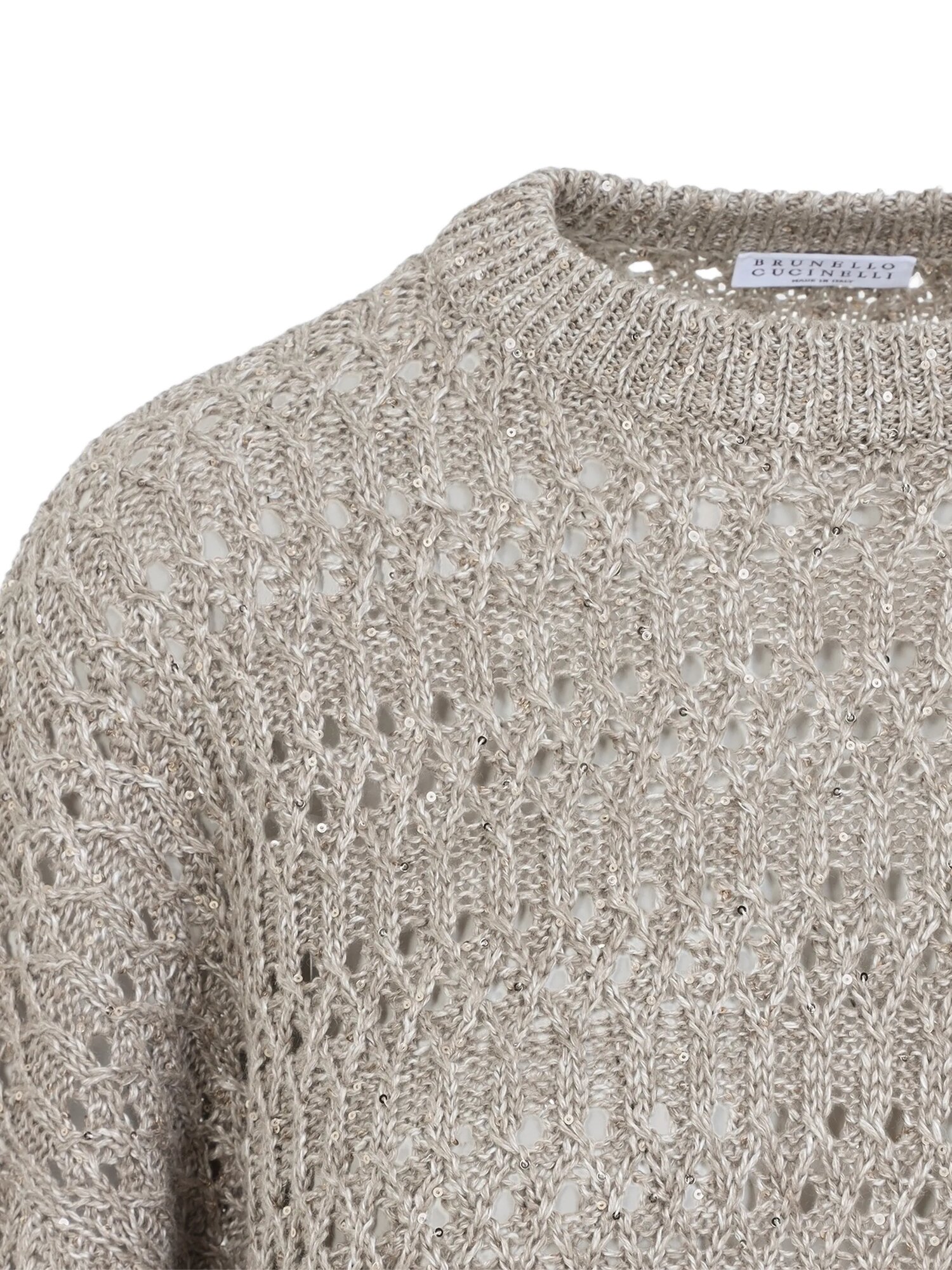 Свитер BRUNELLO CUCINELLI Open knit sweater, размер XL, , разноцветный — фото 1