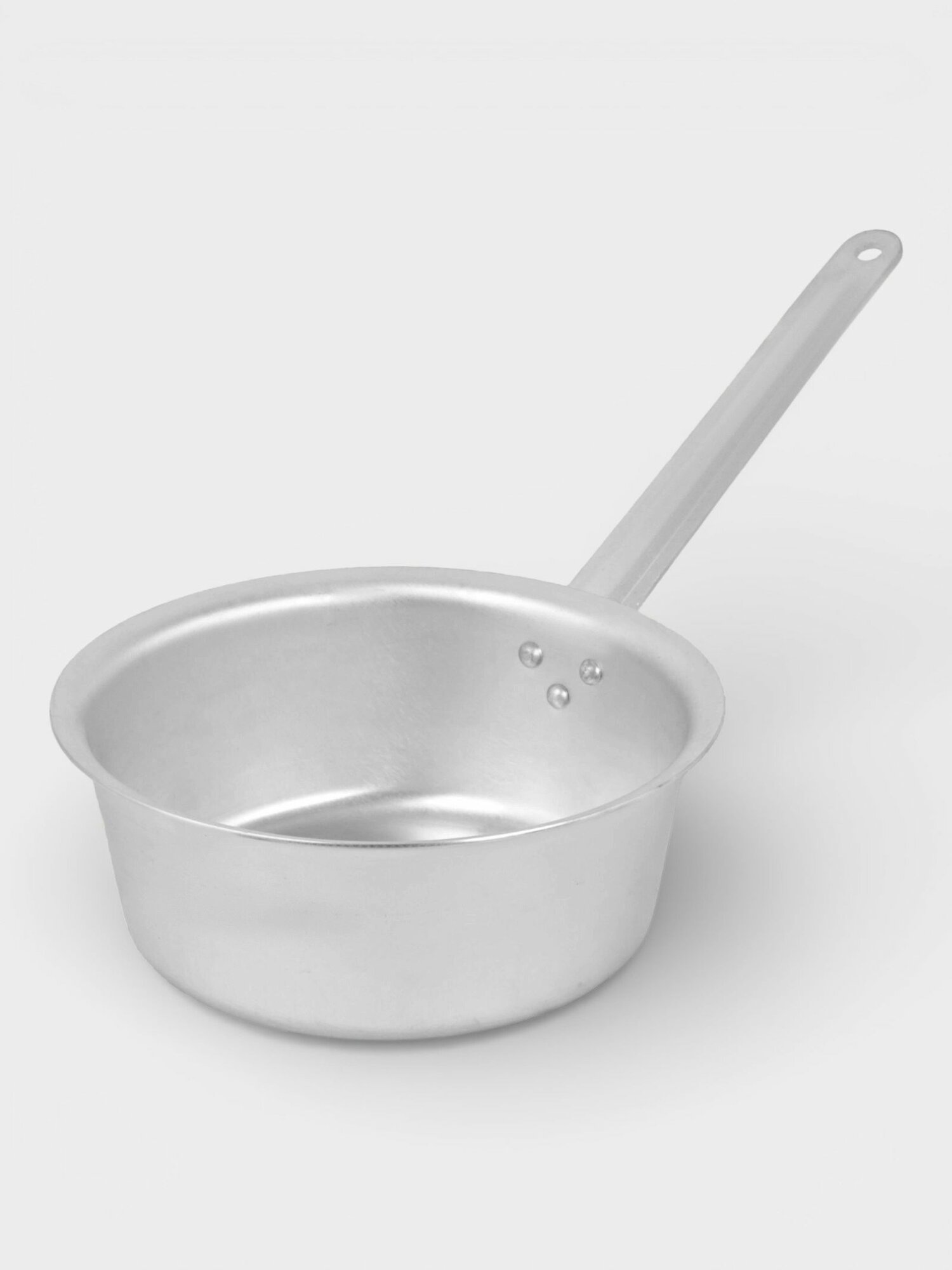 Ковш алюминиевый, 1.2 л, d 16 см, металлическая ручка, толщина 1.2 мм, без крышки, серебристый