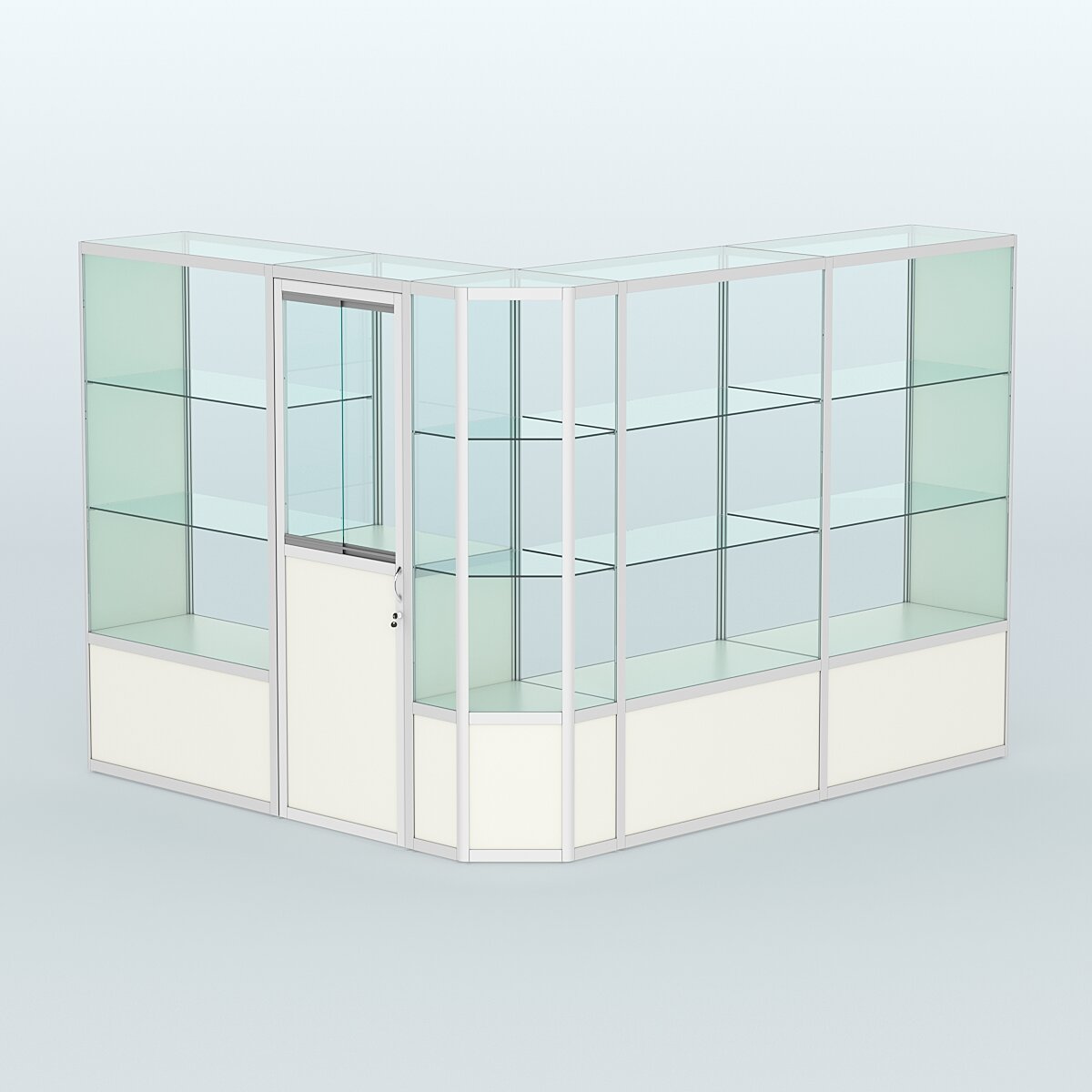 Павильон из профиля угловой №3б (5,5 кв. м), Белый