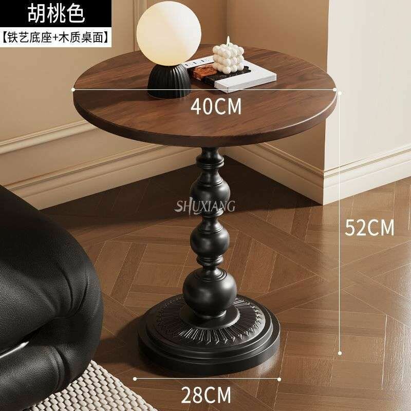 Ретро стиль журнальный столик маленький боковой стол 40 см цвет черный орех