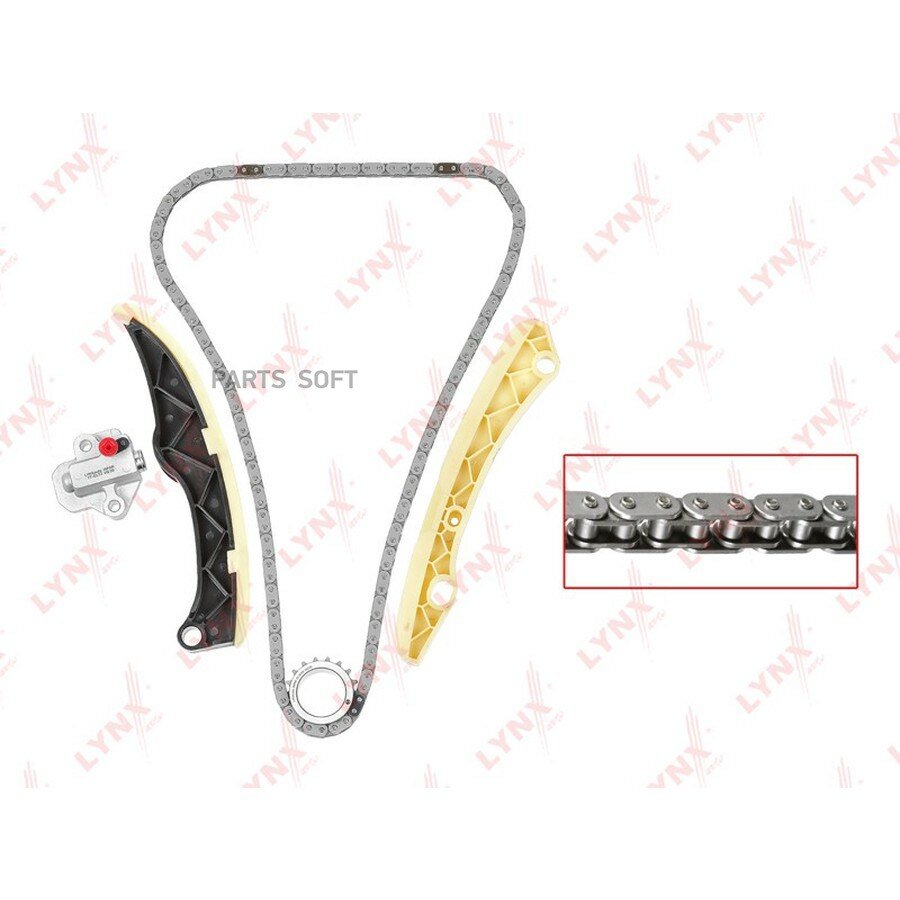 Комплект цепи ГРМ HYUNDAI ix35 1.6 10> / i40 1.6 11> / i30 (GD) 1.4-1.6 12> / Tucson (TL) 1.6 15>, KIA Carens IV 1.6 13> / Ceed (JD) 1.4-1.6 12> / Soul I-II 1.6 11> / Sportage III 10> от официального дистрибьютора, LYNXAUTO, артикул TK0097