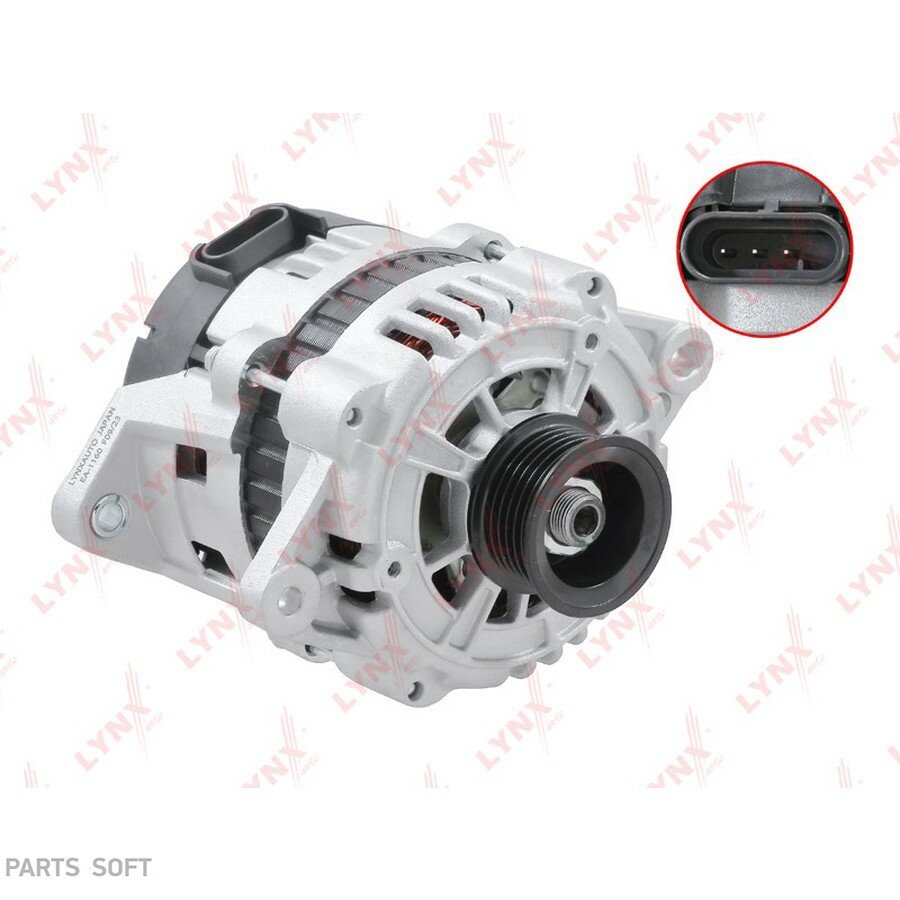 Генератор CHEVROLET Aveo (T250) 1.4 06-11, Lacetti (J200) 1.4 16V 05-12, Lacetti (J200) 1.6 05-12, Lacetti (J200) 1.8 05-12 от официального дистрибьютора, LYNXAUTO, артикул EA1160