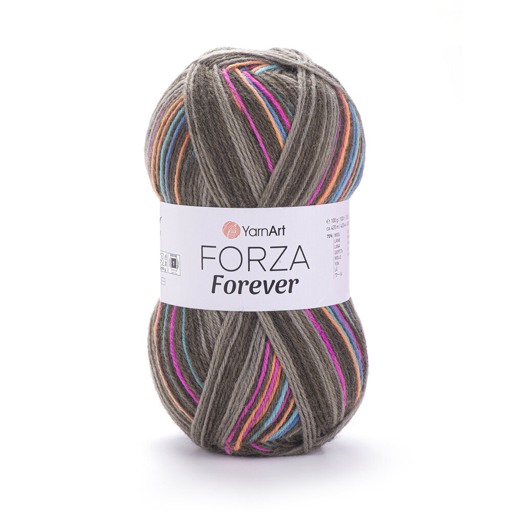 Пряжа для вязания YarnArt Forza Forever 2702 бежевый оранжевый розовый 100 гр/420 м 75% шерсть, 25% полиамид
