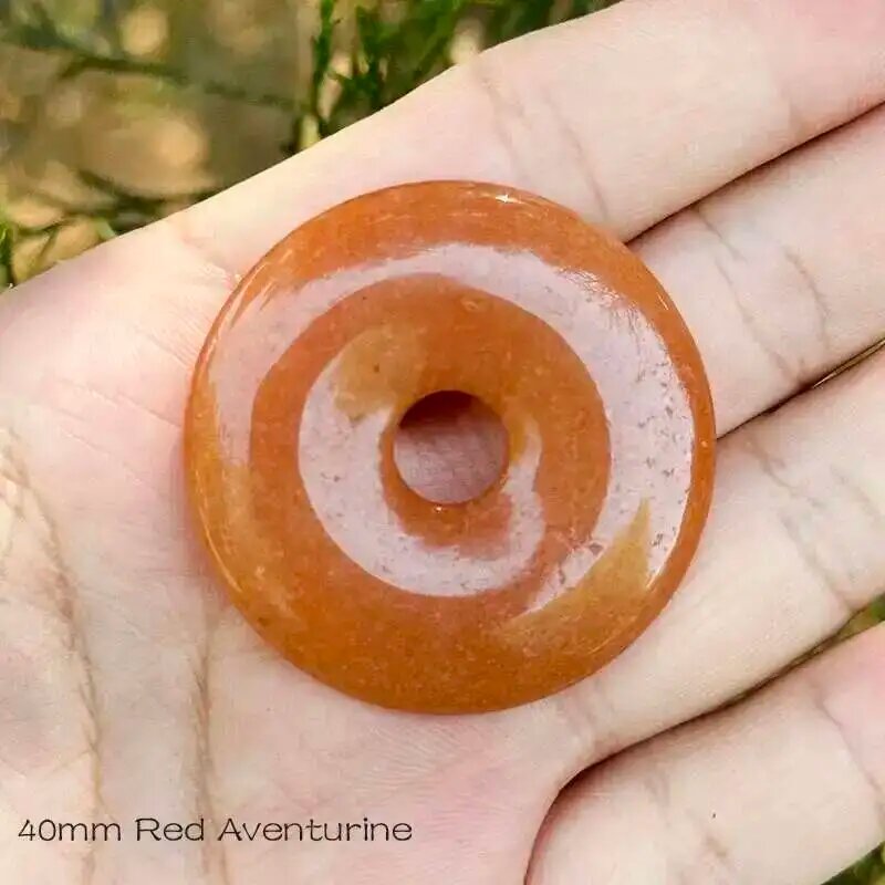 Бусина кольцо-пончик красный авантюрин jbyzbsm 30/40/50 мм 40mm