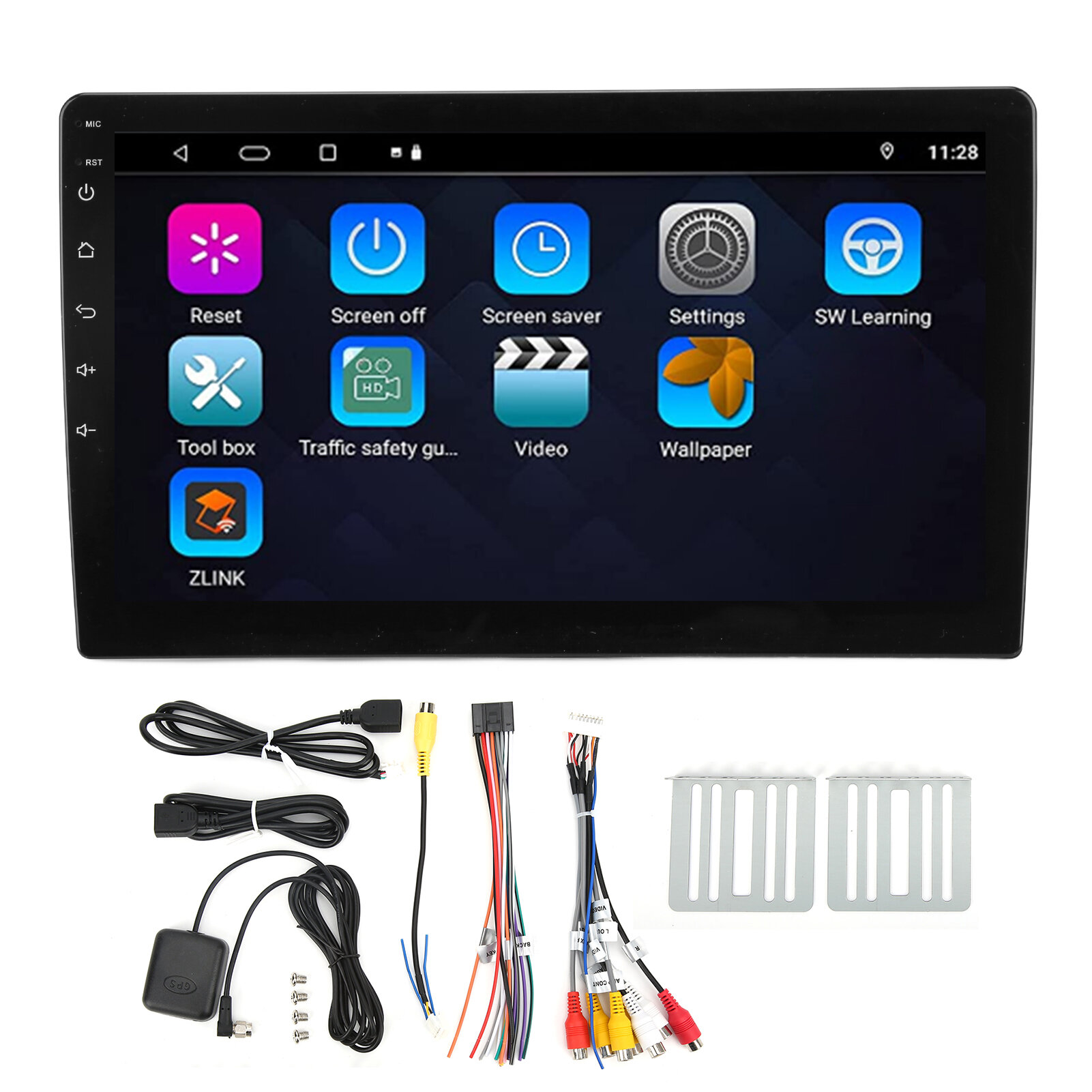 10.1in автомагнитола DVD, GPS, WiFi, Android 10.0, 12В