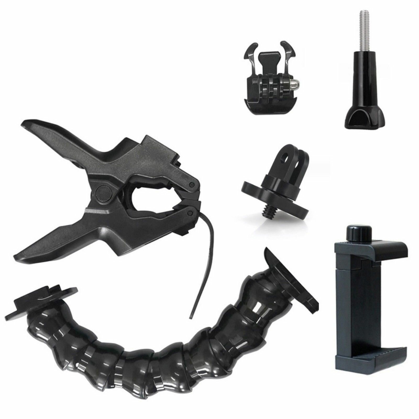 Гибкое крепление с длинным зажимом для экшн-камеры