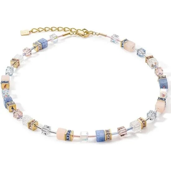Колье, амазонит, Swarovski Zirconia, горный хрусталь