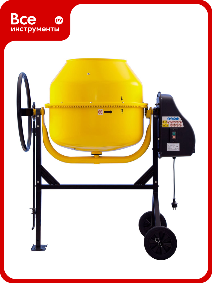Бетоносмеситель Biber бибер 99305 160/105л, 650Вт, 29 об/мин, 220В, 47кг, чугунный венец тов-220600
