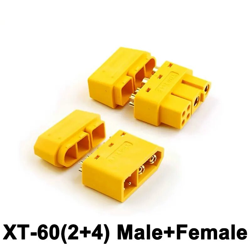 Разъем XT-60 (2+4) Male+Female, Цвет: a set
