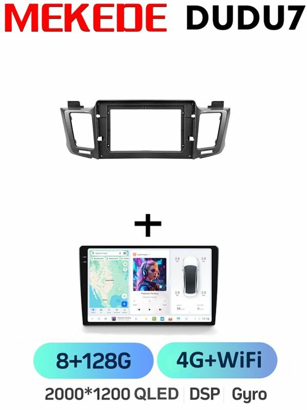 Магнитола Mekede 10" DUDU7 8/128 Gb для Toyota RAV4 4 XA40 5 XA50 2012-2018 carpay Android