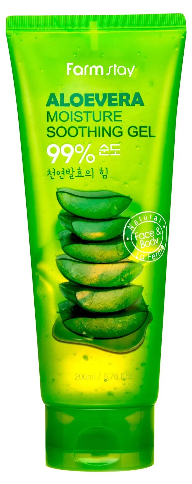Гель FarmStay Aloevera, для лица и тела, с алоэ, увлажняющий, 200 мл