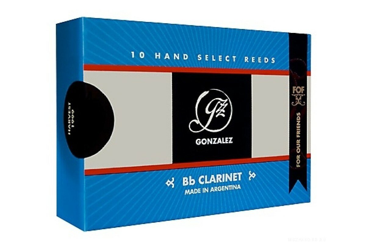 Gonzalez Reeds FOF Bb-Clarinet 3 1/4 трости для кларнета Bb 10 шт.