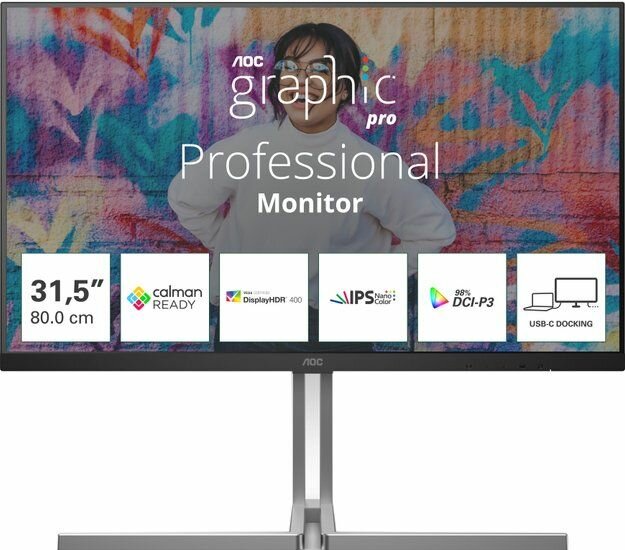 AOC 31.5 Монитор U32U3CV IPS, 3840x2160, 60 Гц