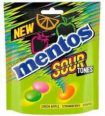 Mentos, Жевательные конфеты Кислые фрукты, 140 г, Sour Tones