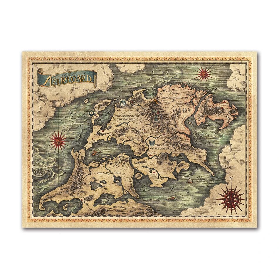 Настенный постер Banmu Middle Earth 3366-02, 50x70cm No Frame