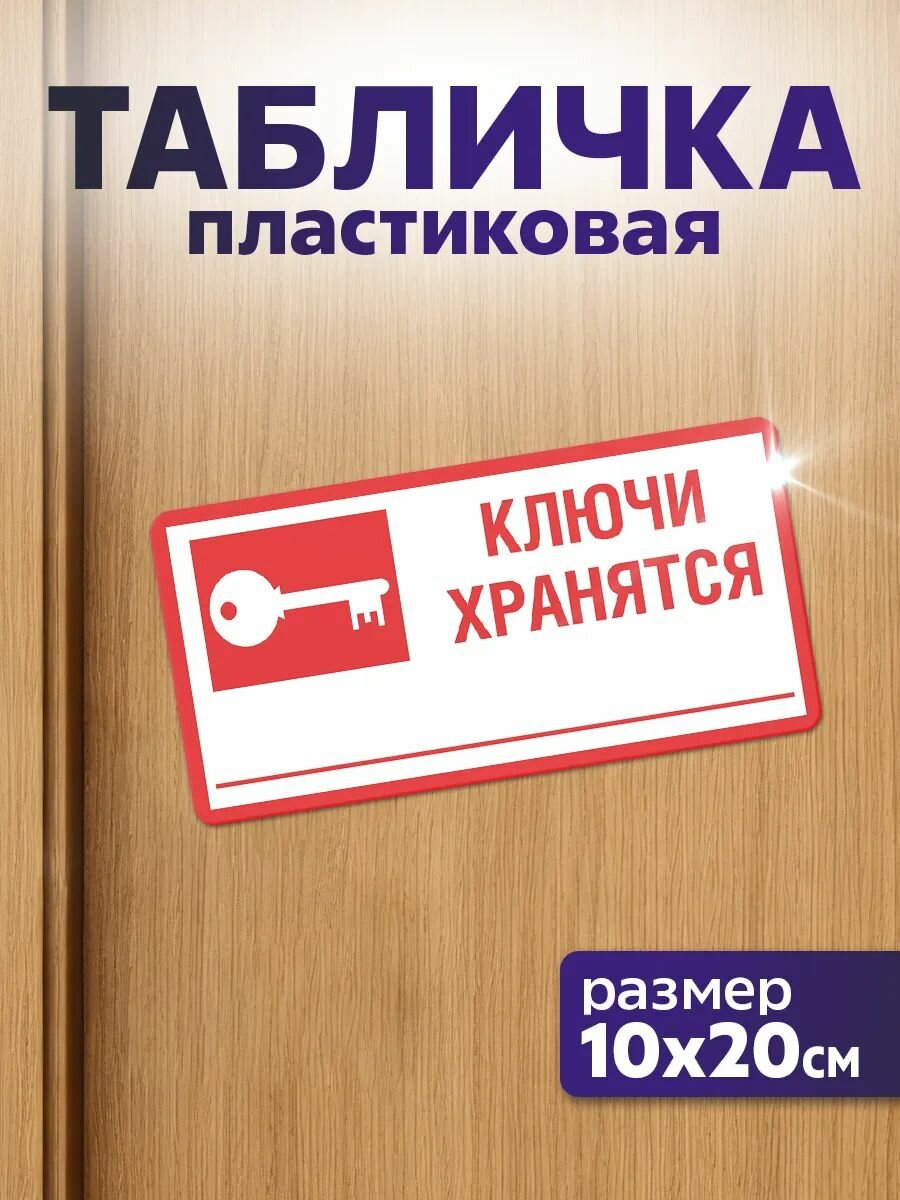 Табличка на дверь информационная для офиса Ключи хранятся
