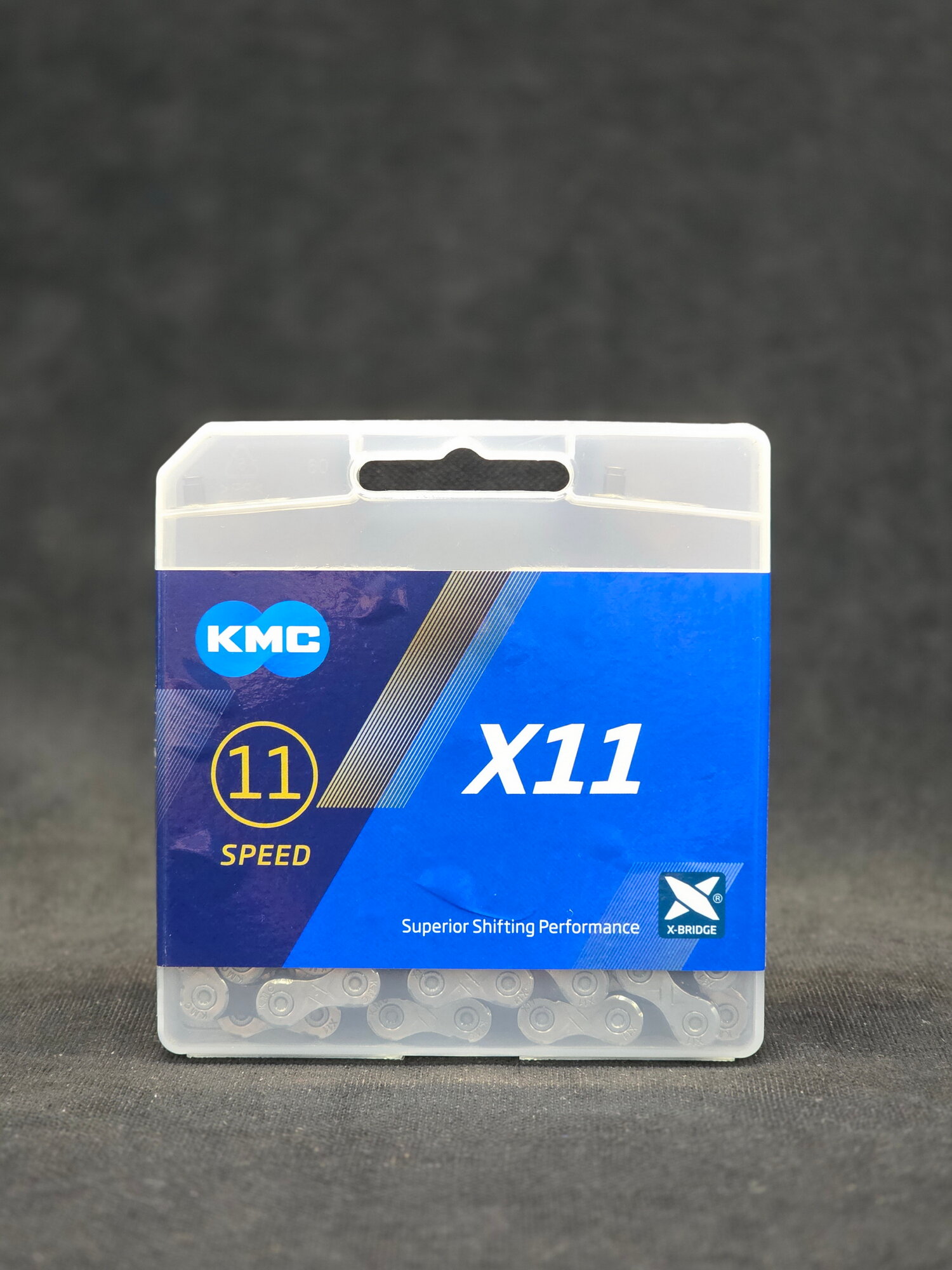 Цепь велосипедная KMC X11 Silver-Black, 11 скоростей, 118 звеньев, с замочком MissingLink 11R/CL555R в комплекте