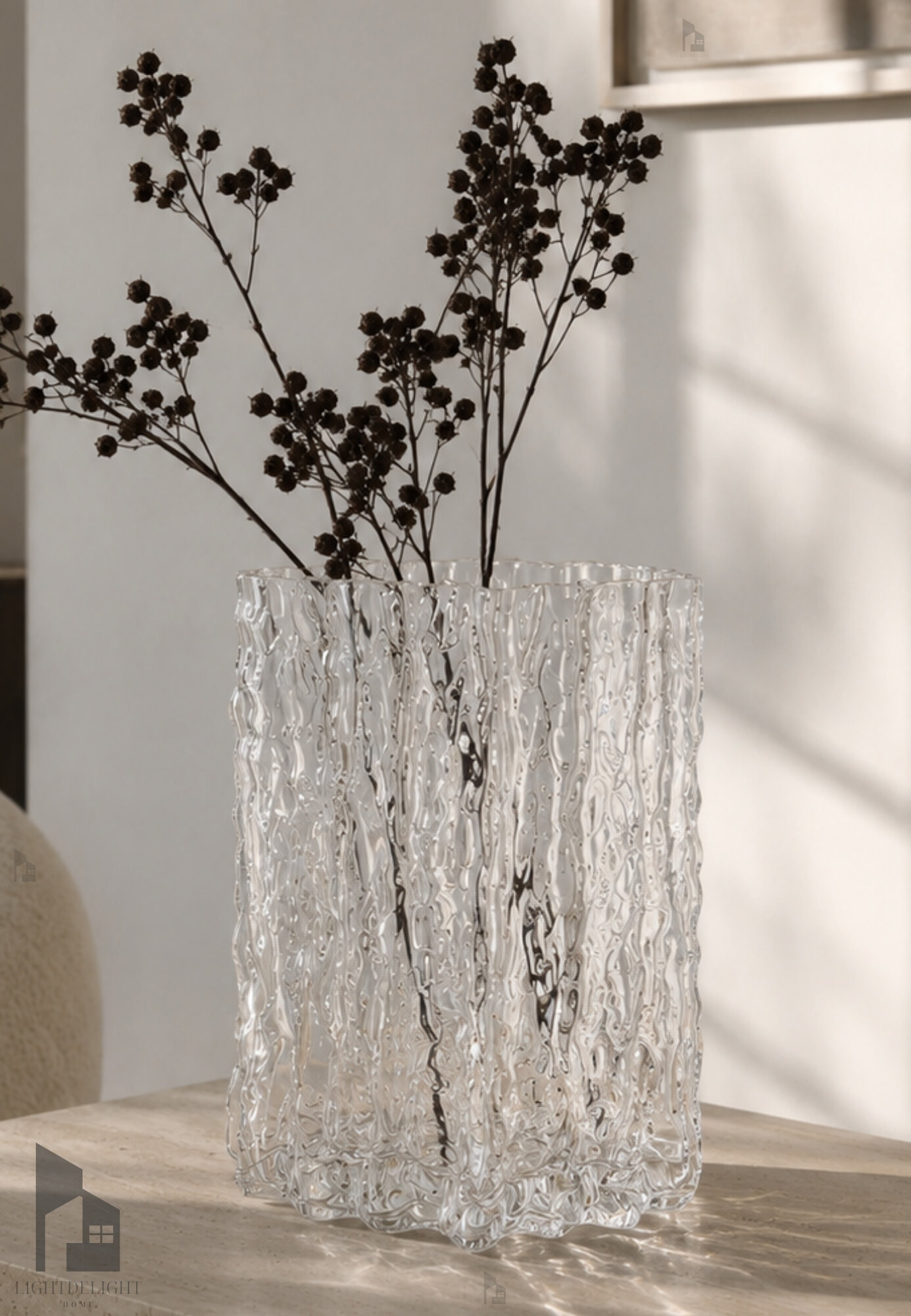 Ваза для цветов интерьерная Gry glass vase 20 см | 1,5 л. для цветов