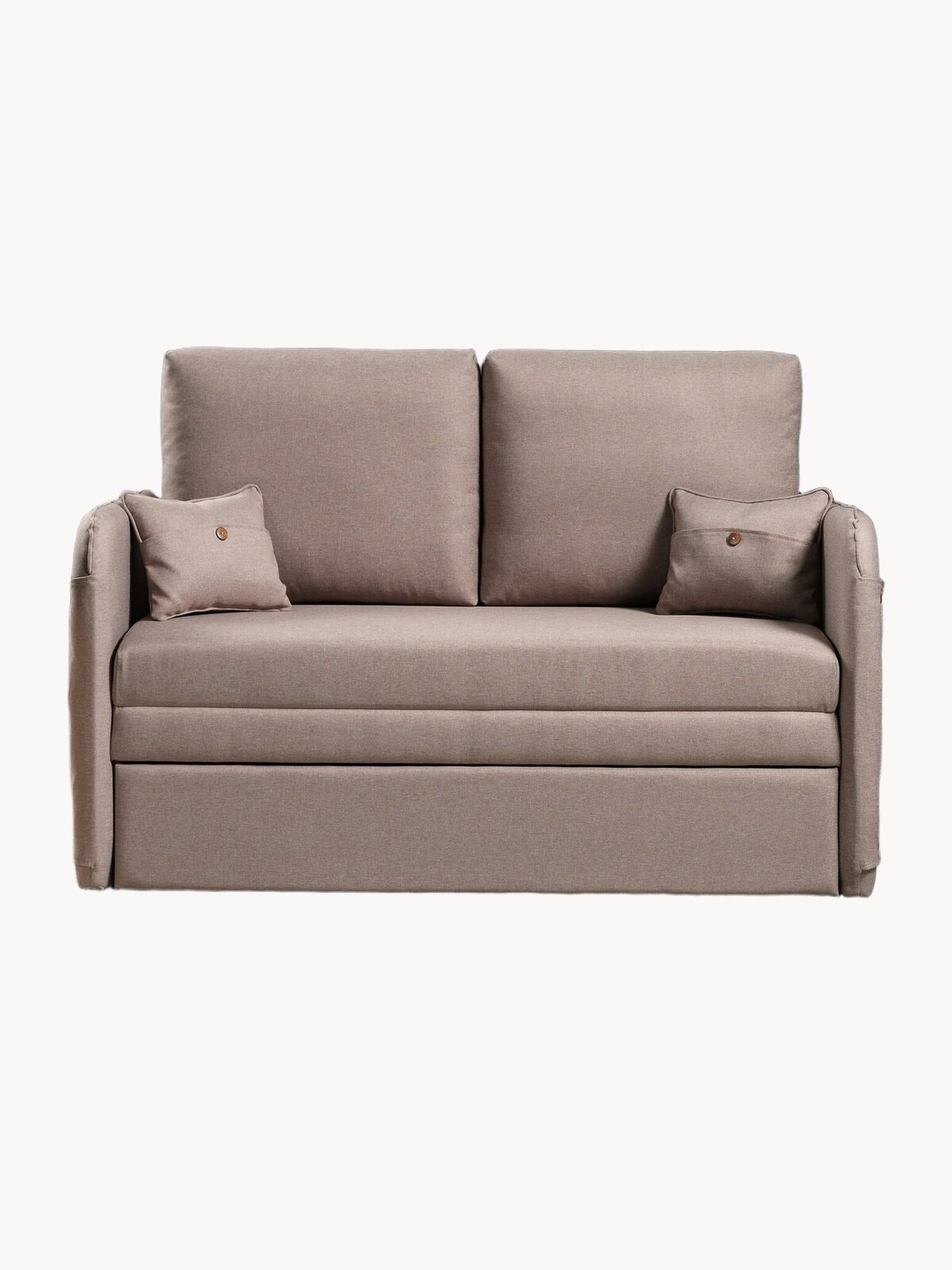 Эльба (120) Диван - кровать 01.17 NEW Арт. ТД 662 Савана плюс мокка (бежевый)