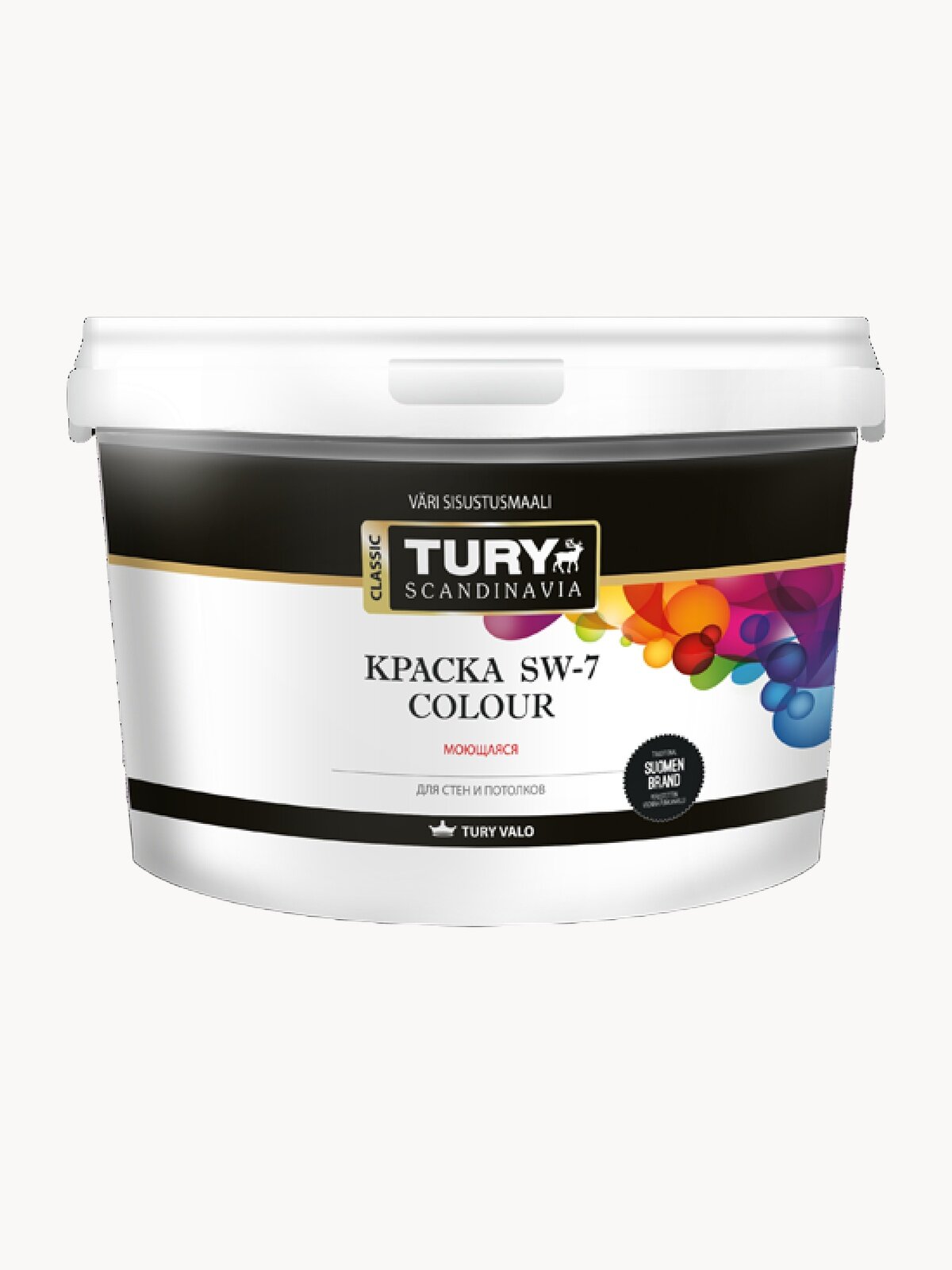 TURY Краска для обоев под покраску и стен моющаяся, зеленая матовая