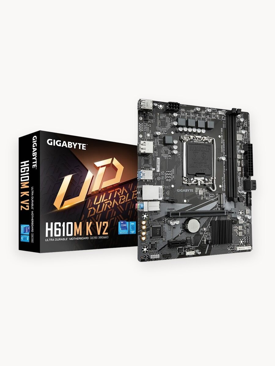Материнская плата Gigabyte H610M K V2, LGA1700, Intel H610, Micro-ATX, RTL (H610M K V2)