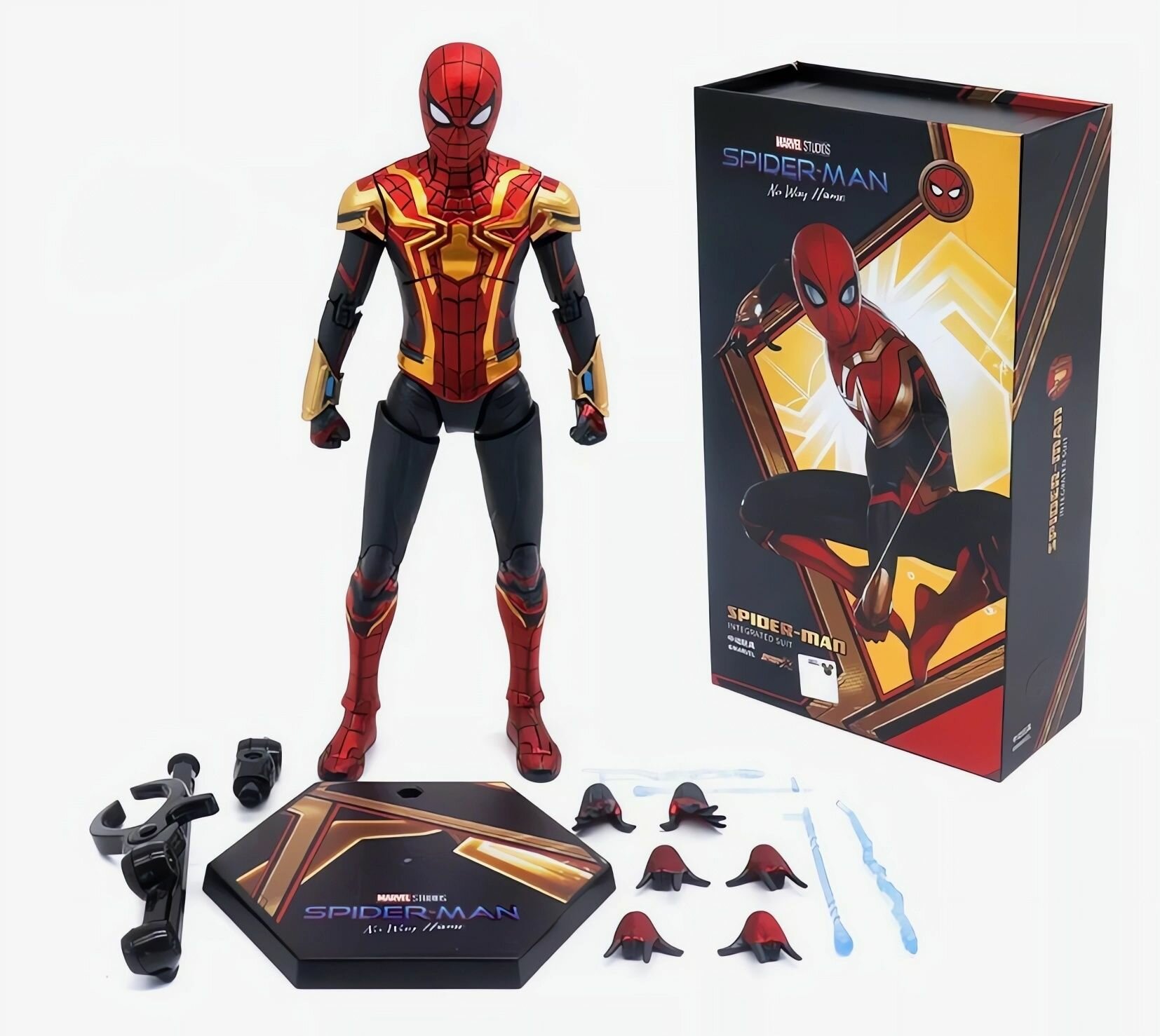 Коллекционная лицензионная фигурка "Человек-паук". ZD TOYS. SPIDER-MAN. Интегрированный костюм Старка (Версия "Нет пути домой")