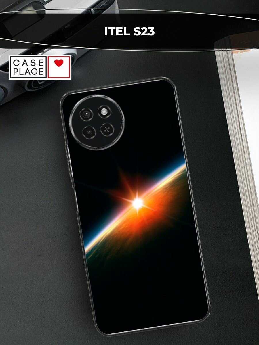 Силиконовый чехол на Itel S23 / Ител S23 с принтом "Космос 9"