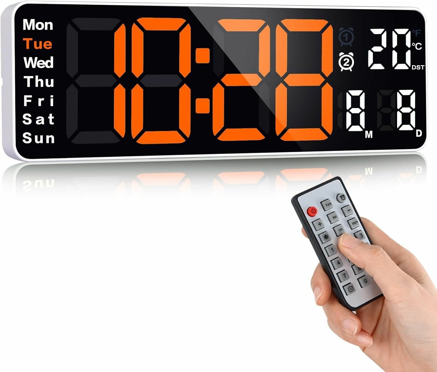 Настенные электронные часы 13-дюймовый большой дисплей будильник электронный