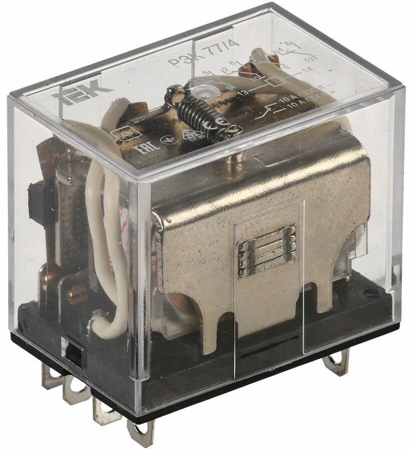 Реле промежуточное ONI 4ПК РЭК77-4, 10А, 24 В, без розетки