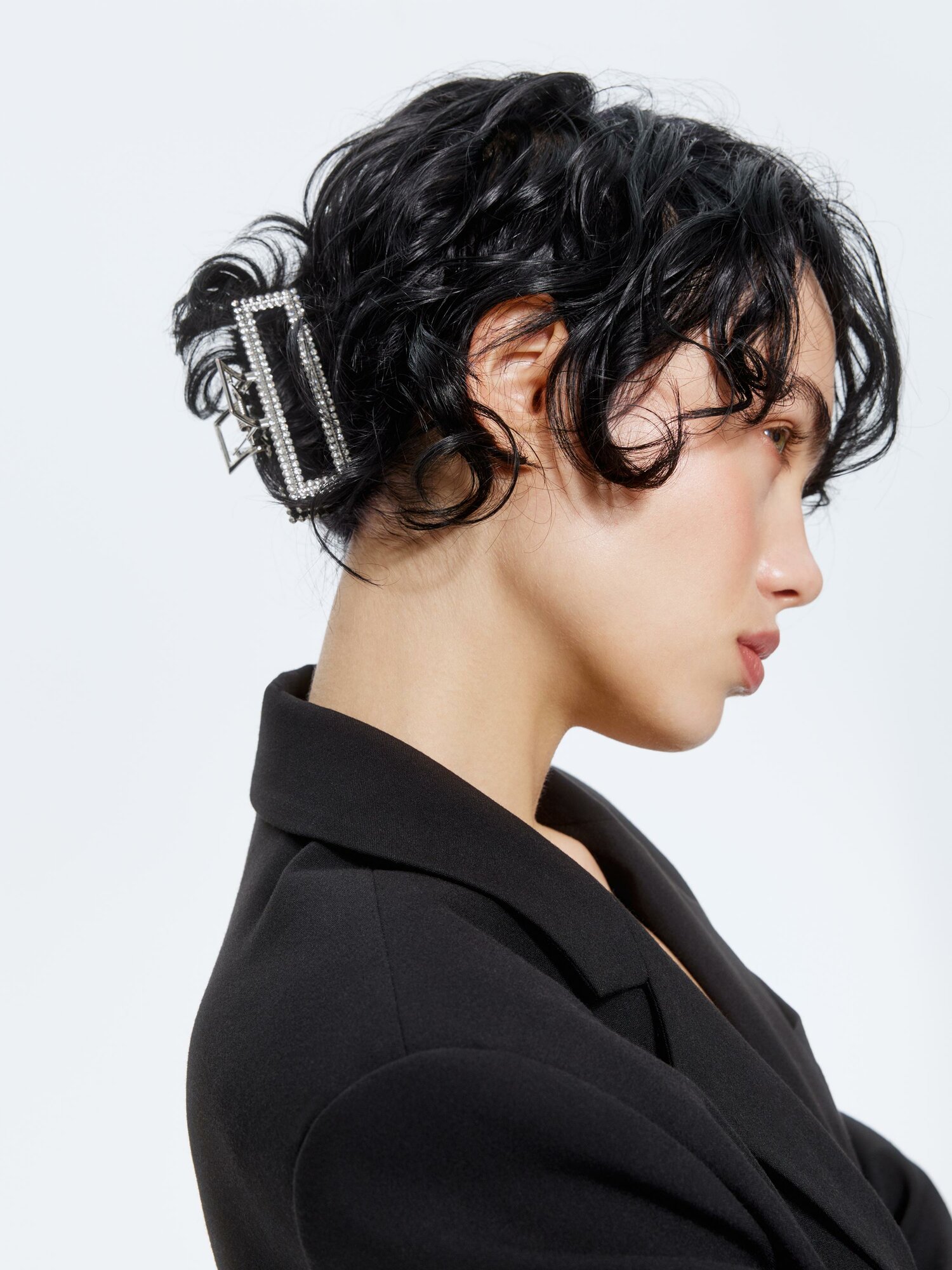 Заколка крабик со стразами для создания безупречных причесок