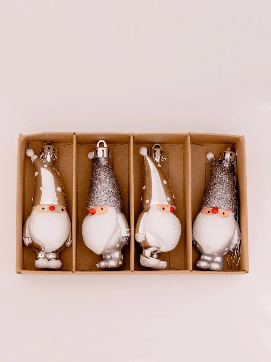 Елочные игрушки на елку новогодние набор маленькие гномы