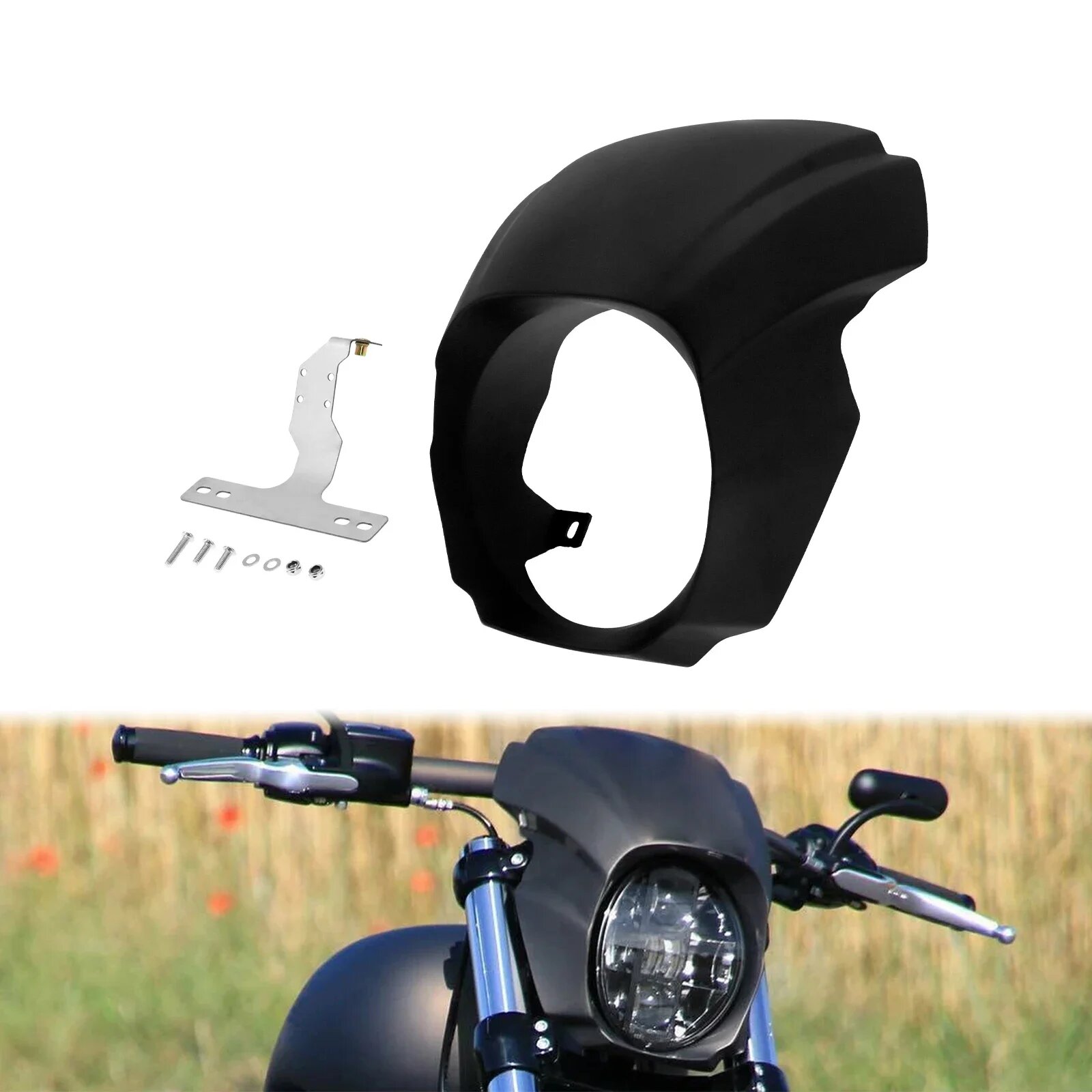 Обтекатель передней фары для Harley Softail Breakout 2018-2022, Matte Black