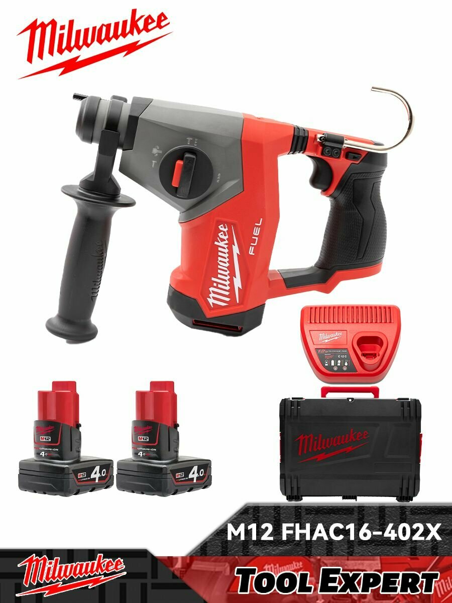 Бесщеточный перфоратор Milwaukee M12 FUEL 16 мм SDS-Plus
