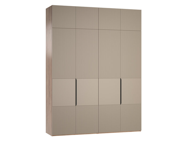 Шкаф распашной для одежды "Тайлер 4" 180х240х50 Дуб крафт табачный / Мокко