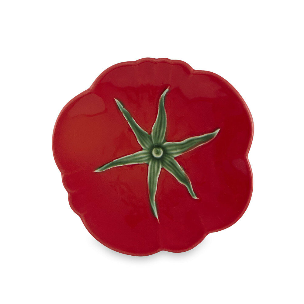 Тарелка десертная «Томат», 15 см, керамика, красный, зеленый BOR65022235 Томат