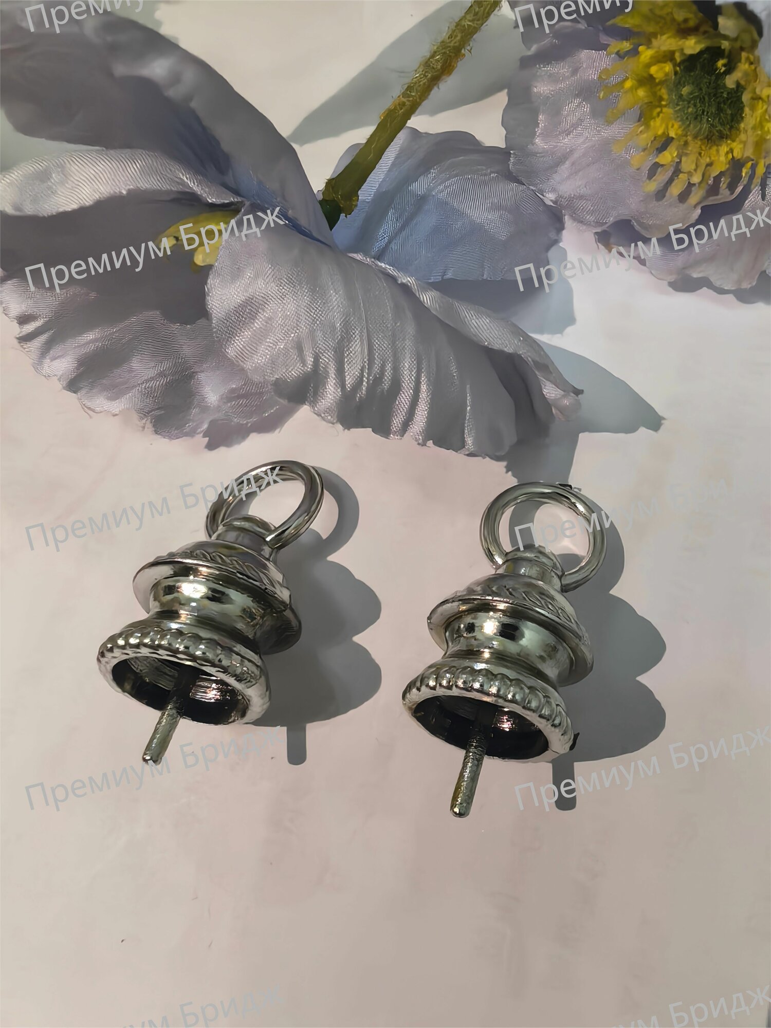 Шапочка для шаров 20*32 мм, серебро, 10 шт, декоративные наконечники для оформления шаров, блестящий акцент для праздника и фотозоны