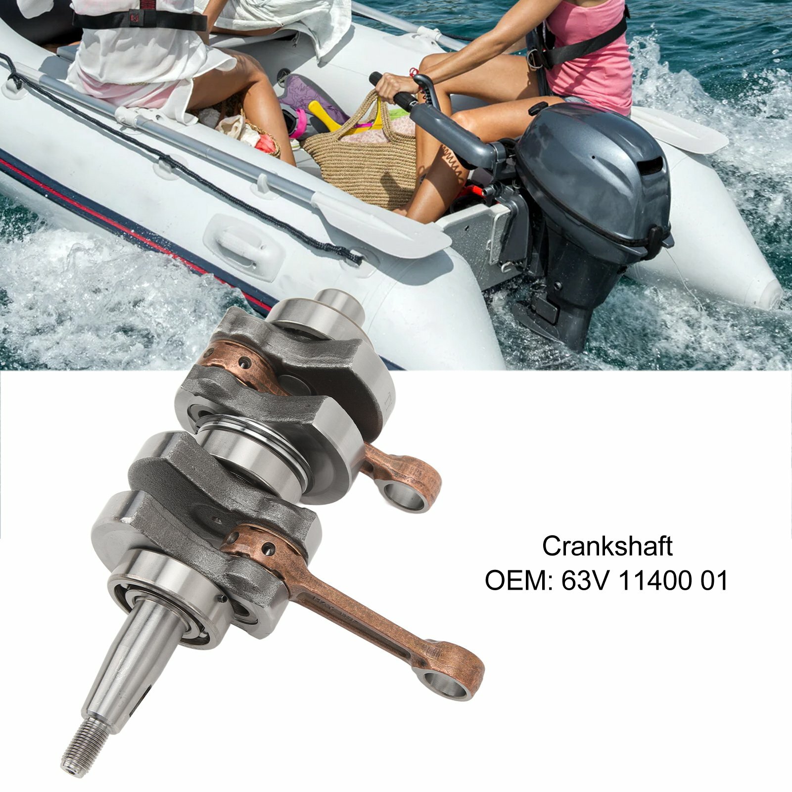 Коленчатый вал 63V 11400 01 нержавеющий коленчатый вал в сборе для подвесного 2-тактного двигателя 9.9 л. с. 15 л. с.