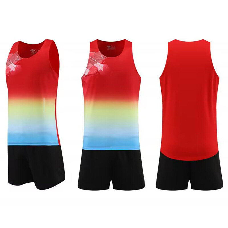 Костюм для легкой атлетики, мужской, красный, 3XL